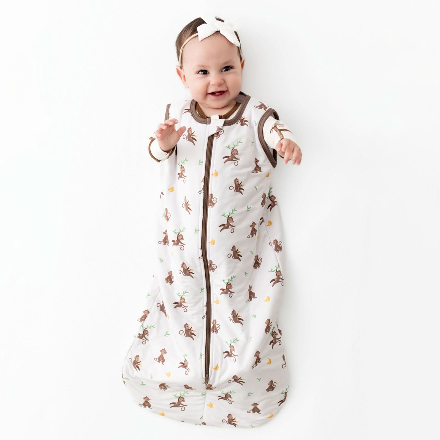 Monkey Sleep Sack (1.0 Tog) | Bamboo Little